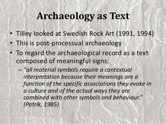 Urban Archaeology Session 5: Archaeologists and Text