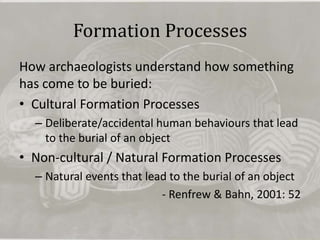 Urban Archaeology Session 7: Archaeologists and Objects | PPTX