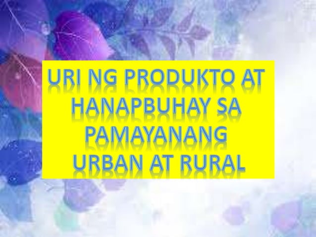 Urban at Rural na komunidad | PPTX