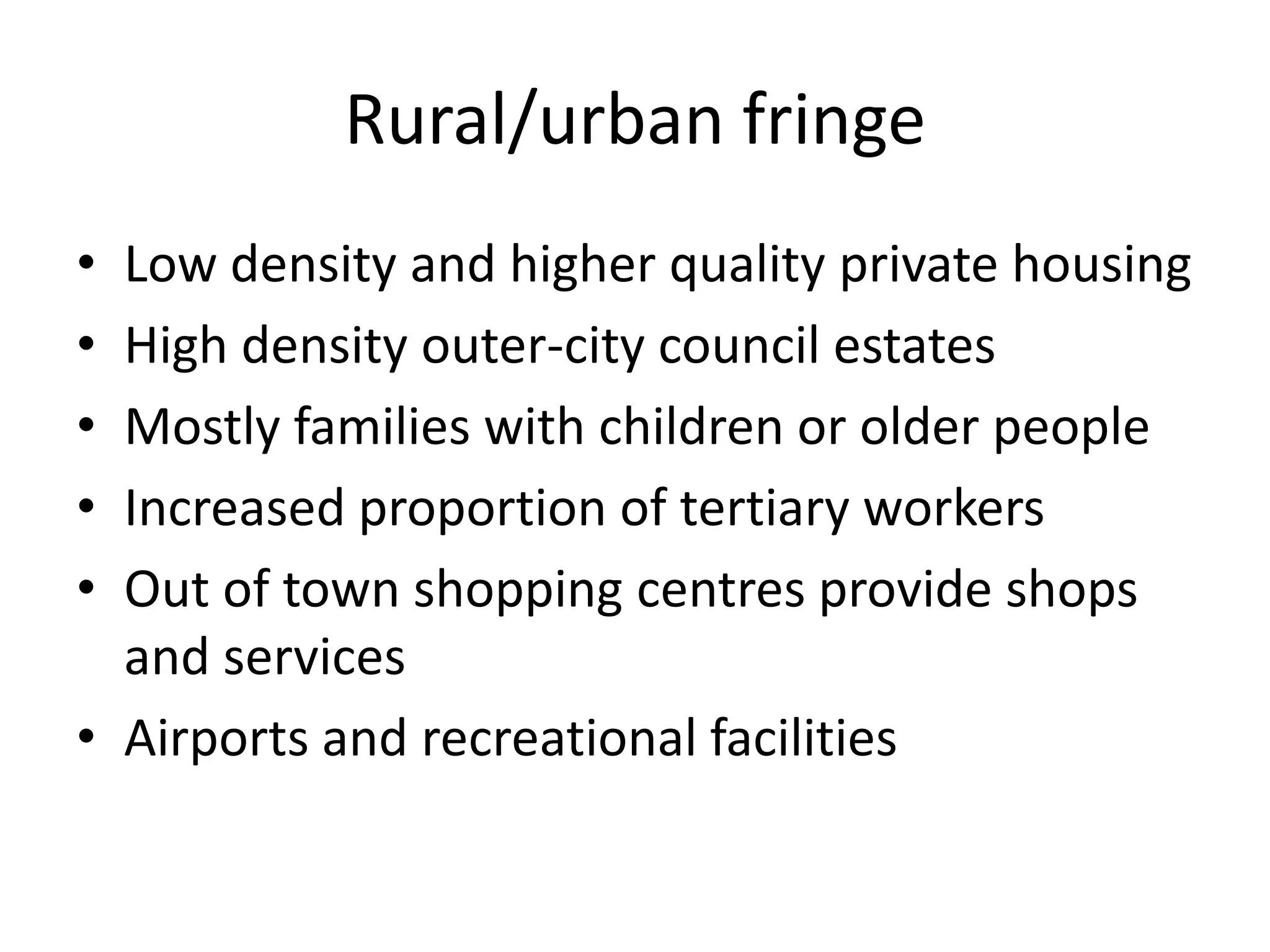 Urban Characteristics | PPTX