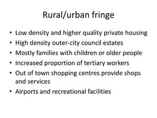 Urban Characteristics | PPTX