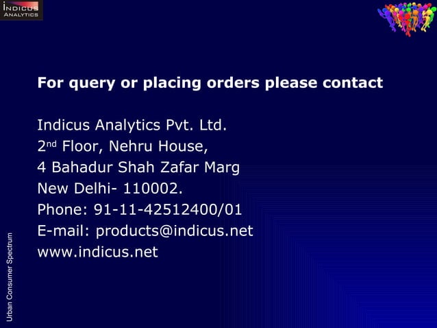 Indicus Consumer Spectrum - District Level | PPT