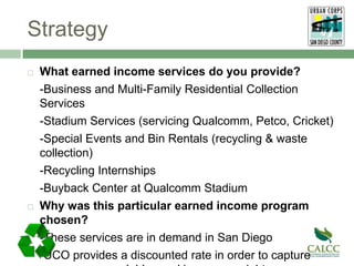 Urban corps recycling earned income 9 10 12 | PPS