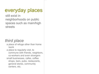 Vikas Mehta "Urban Design Lessons from Third Places" | PPT