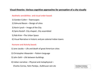 Visual Theory PPT Urban Design Urban Design Methologies | PDF