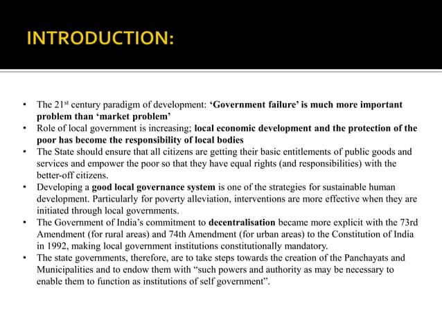 Local Governance and Development: The Kerala Experience | PPTX