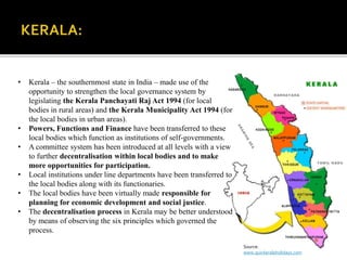 Local Governance and Development: The Kerala Experience | PPTX