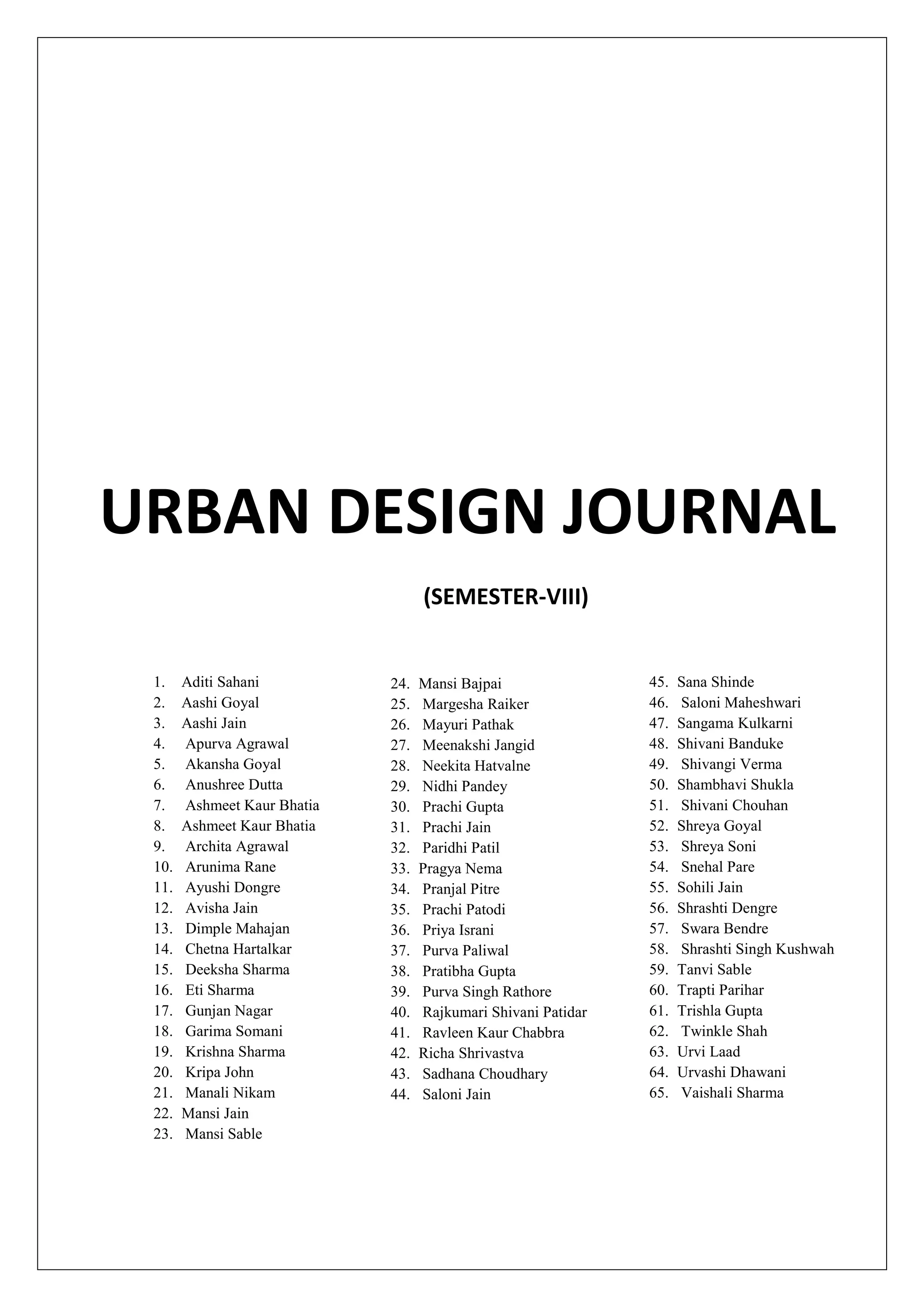 Urban design journal | PDF