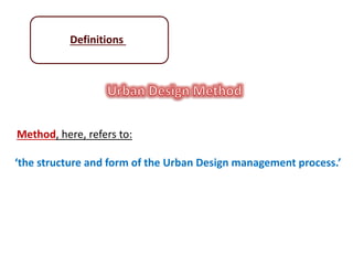 Urban design methods | PPTX