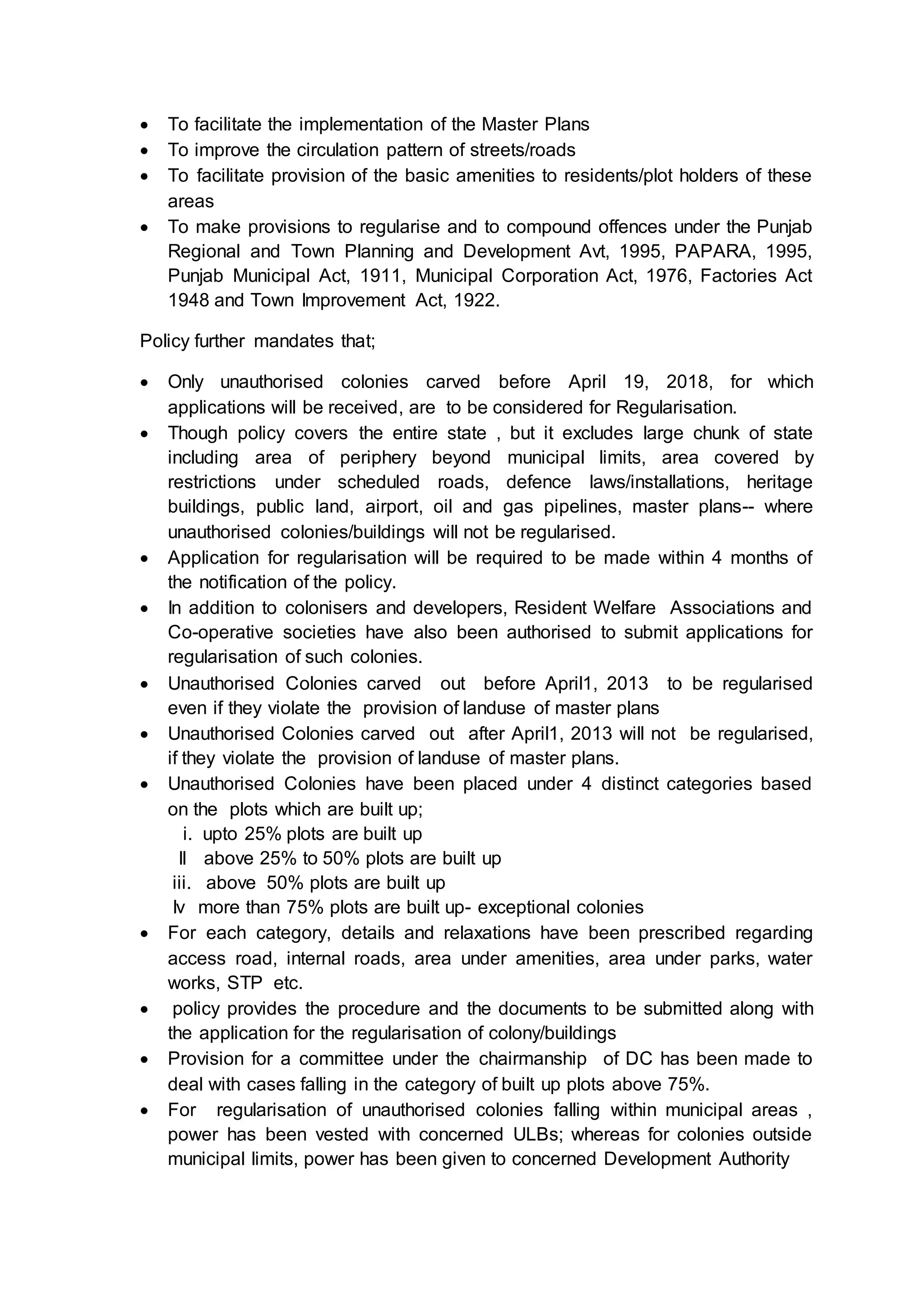 Urban development in deeper mess in the state of punjab | DOCX