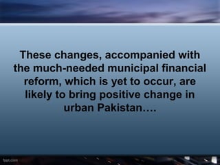 Urban development in pakistan | PPT