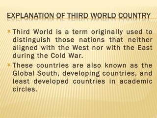 Urban development in third world countries | PPT