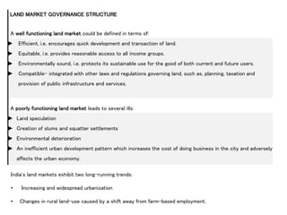 Understanding Urban Land Markets: Characteristics, Influencing Factors ...