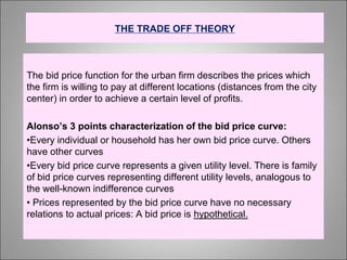 Urban economics trade off theory | PPT