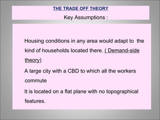 Urban economics trade off theory | PPT