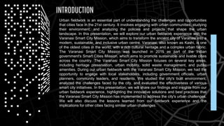 Urban Fieldwork Presentation_Varanasi Smart City Mission Limited.pptx