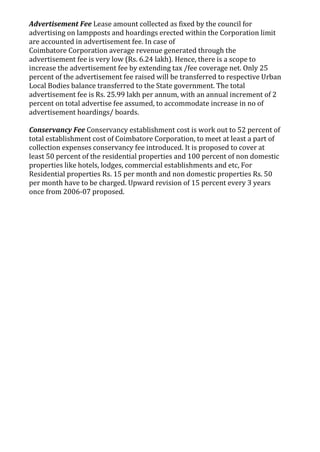 Analysis of tax structure of city Coimbatore and Nasik | PDF