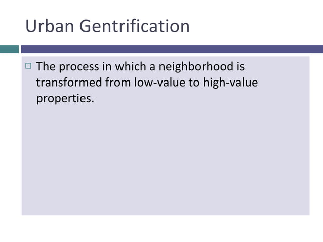 Urban Gentrification | PPT