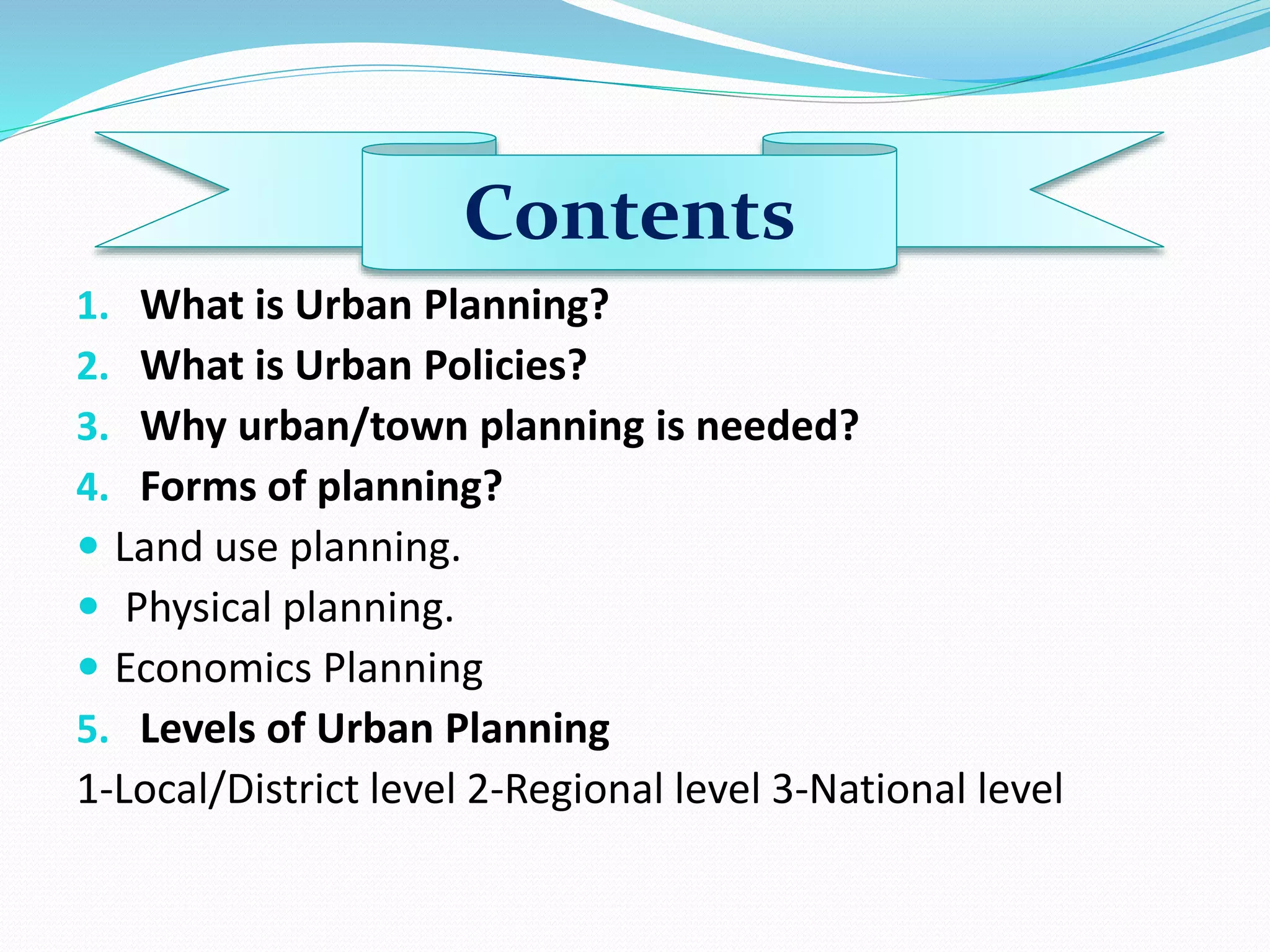 Urban Planning and Policies | PPTX