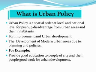 Urban Planning and Policies | PPTX