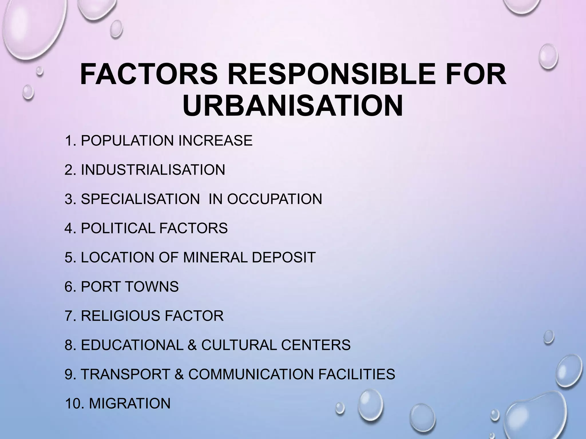 Urban geography (urbanization) | PPTX