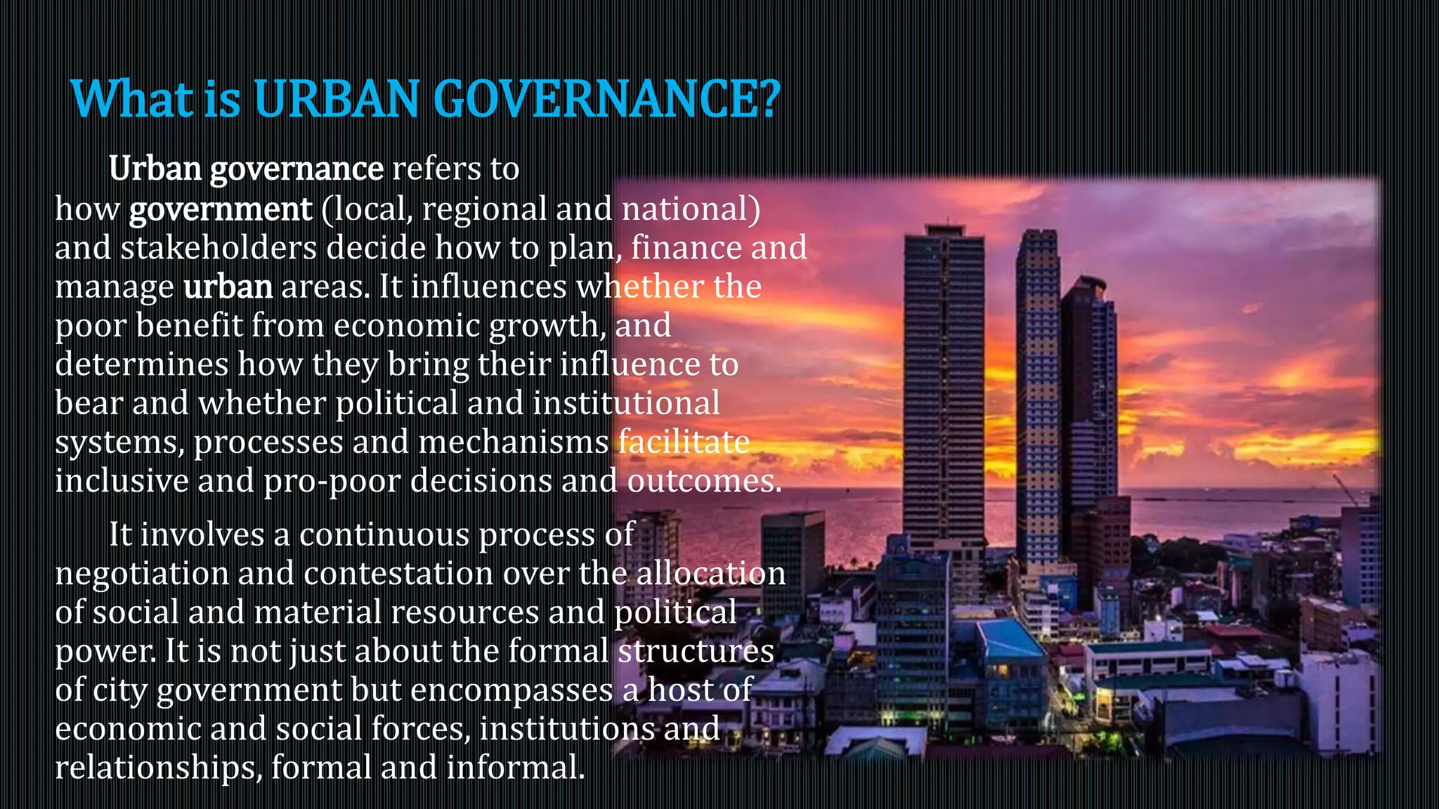 Urban Governance | PPTX