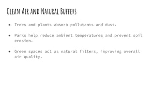 Urban Green Spaces and Their Role in Cleanliness | PDF