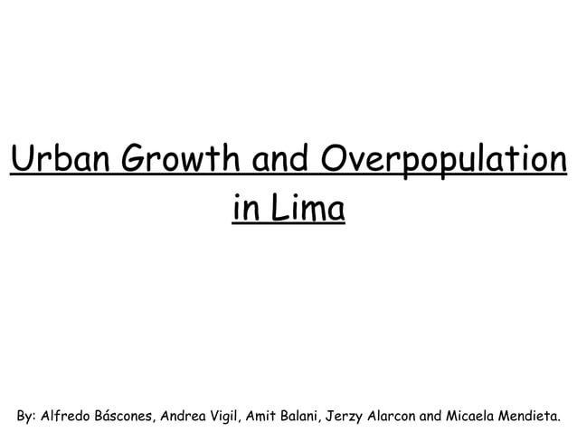 Urban growth and overpopulation | PPT