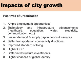 Urban Growth and Systems of Cities | PPT