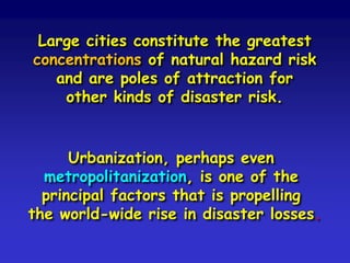 Urban Hazards and Megacities | PDF