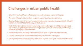 Urban Health Reading Pack C - Interventions and Service Provision | PPT