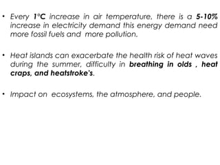 Urban heat island and its planning measurement | PPT