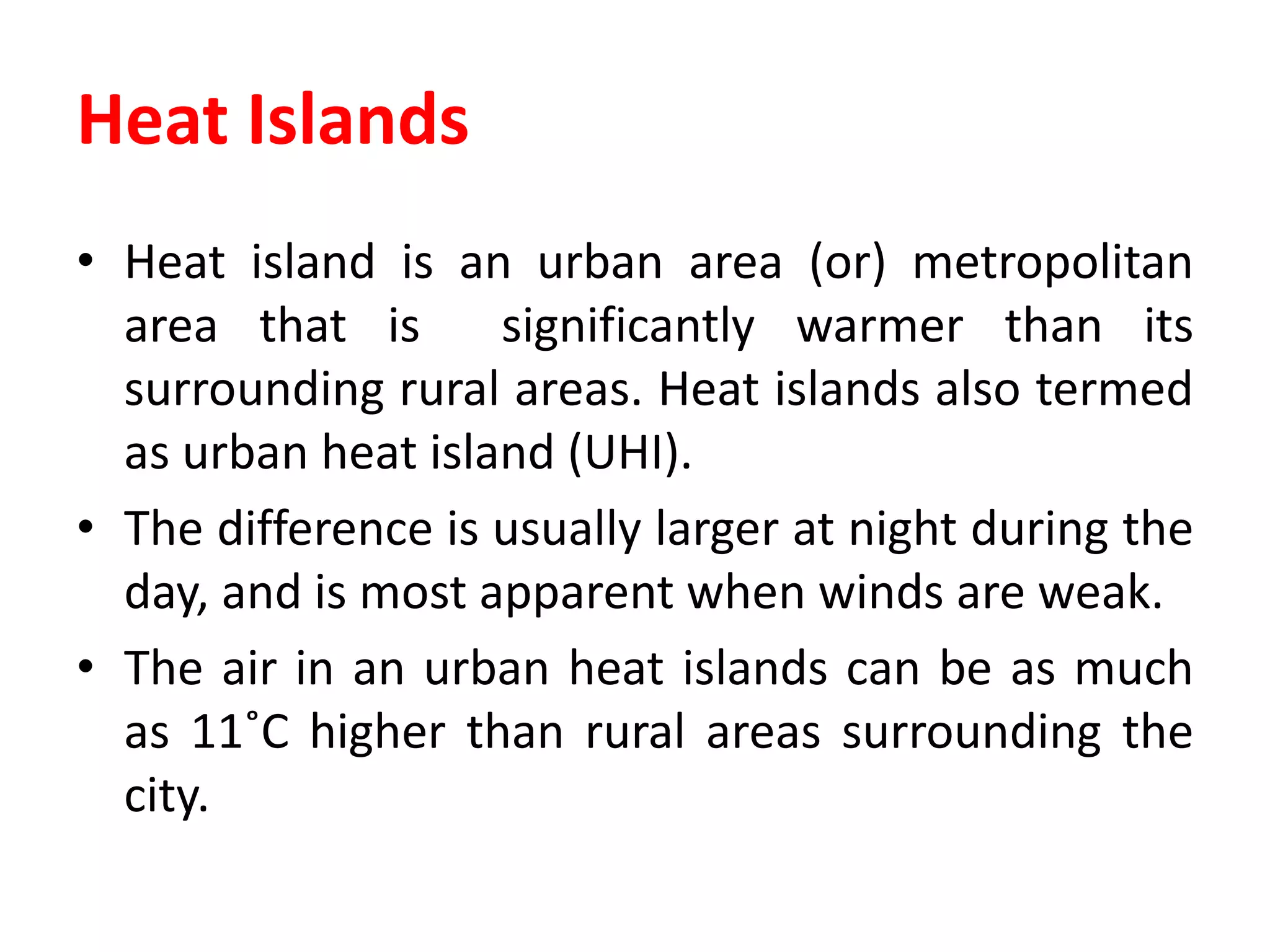 Urban heat islands | PPTX