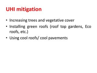 Urban heat islands | PPTX
