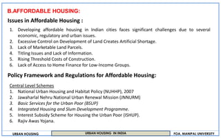 Urban housing scenario and rental housing in india | PDF