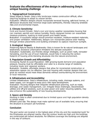 Urban Housing Study of Ooty some guidelines and and introduction | PPTX