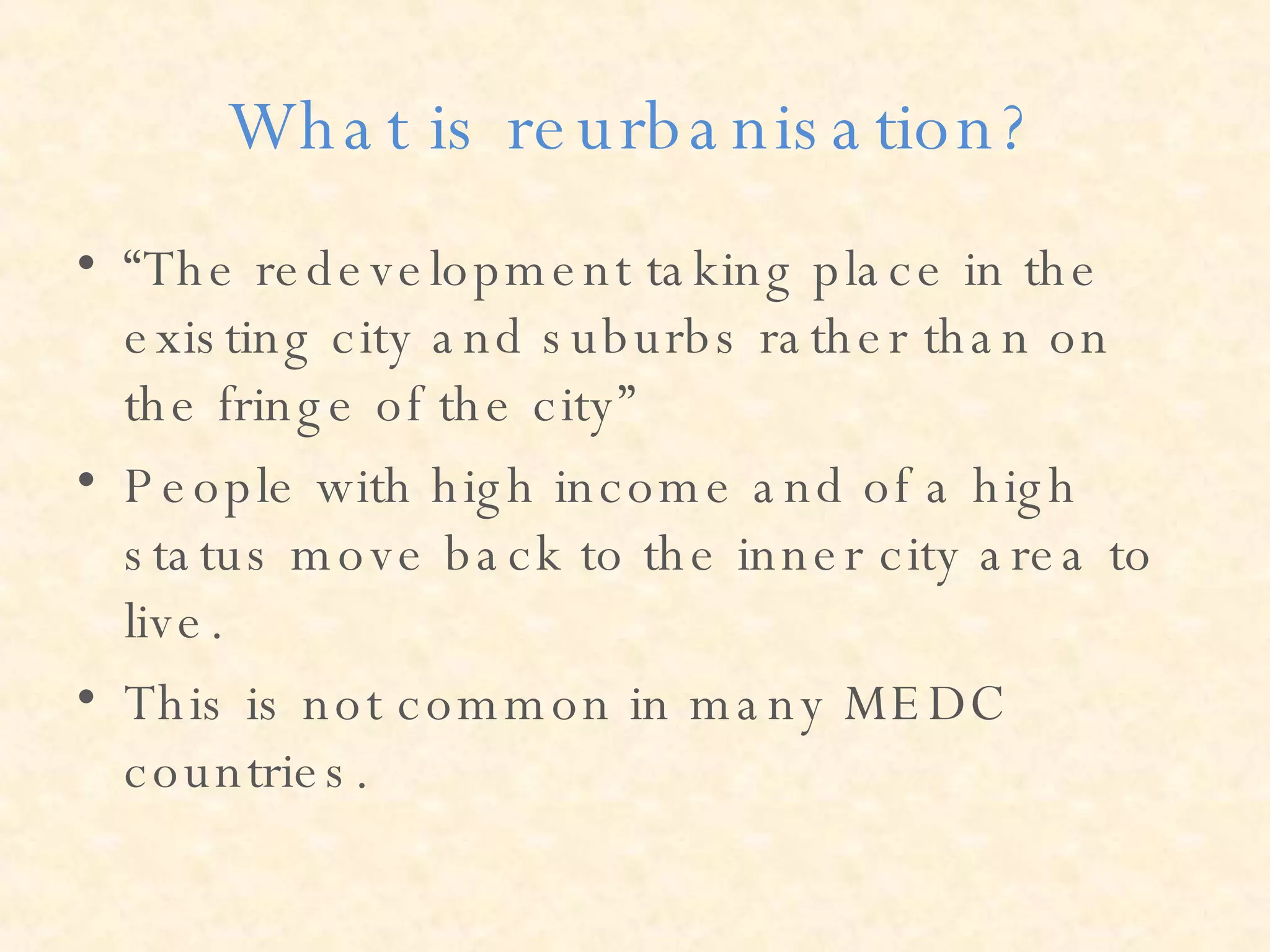 Urbanisation | PPT