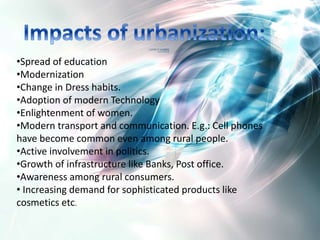 Urbanisation | PPTX
