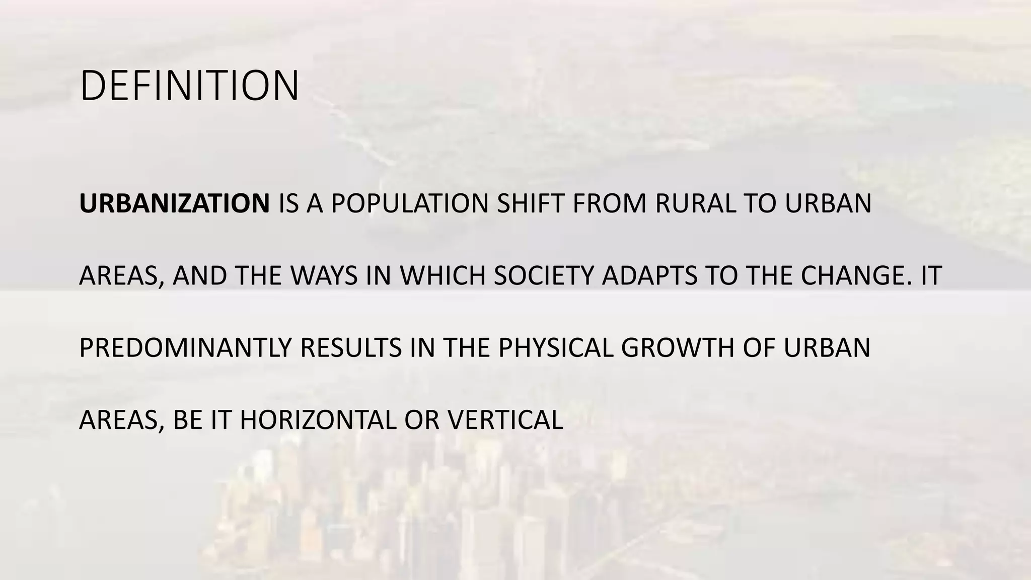 Urbanisation | PPTX