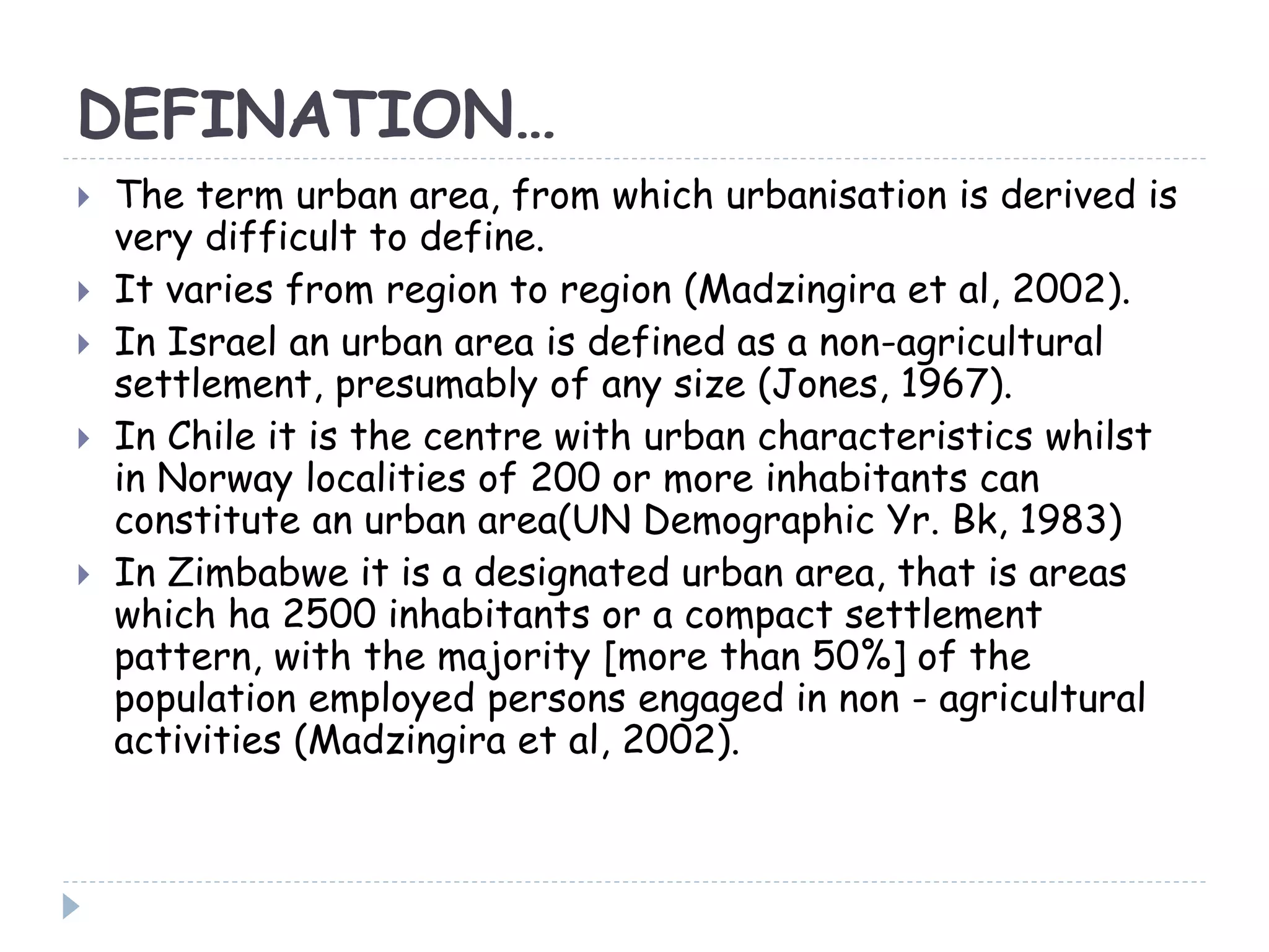 Urbanisation | PPTX