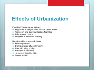 Positive Effects Of Urbanization