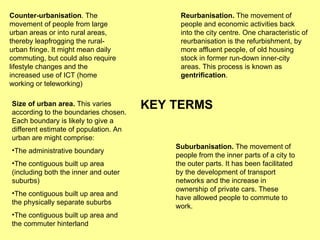 Urbanisation and Suburbanisation | PPT