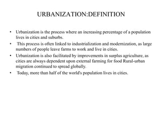 Urbanization Definition
