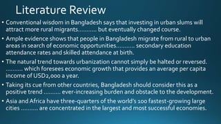 Urbanisation in bangladesh : Recent trends and challenges | PPTX