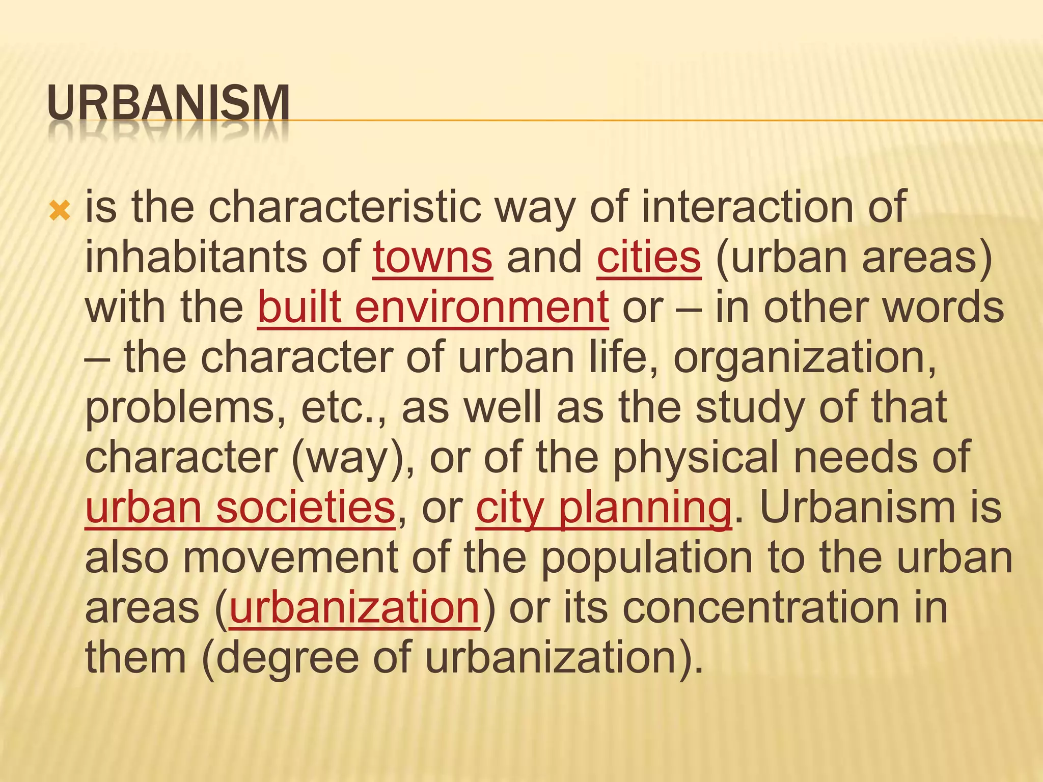 Urbanism | PPTX