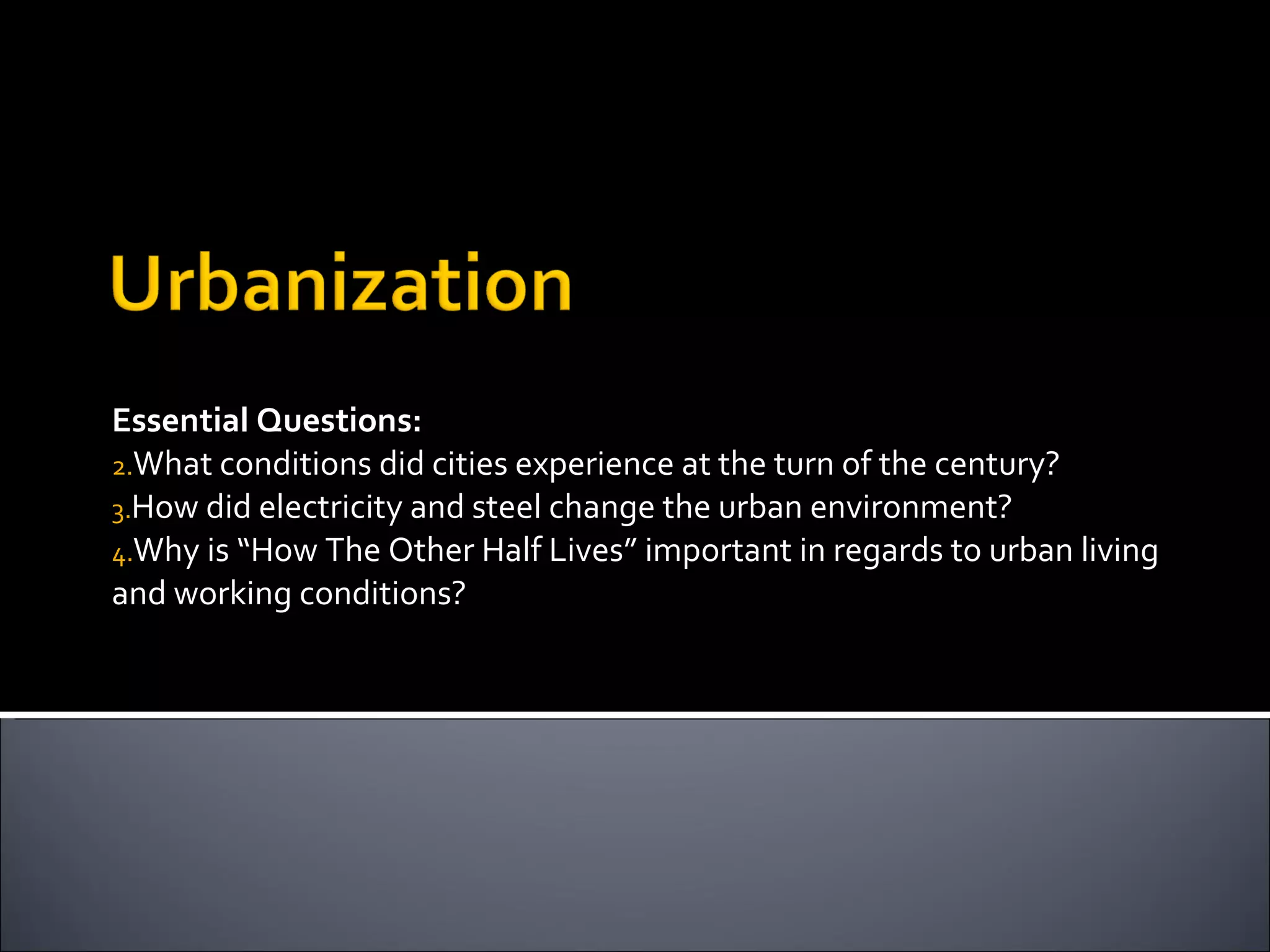 Urbanization | PPT