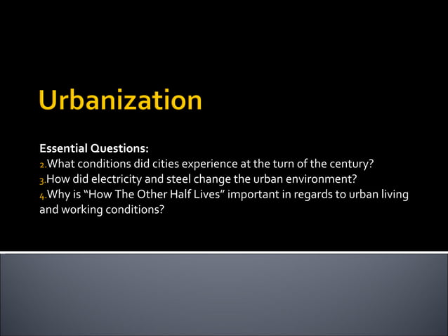 Urbanization | PPT