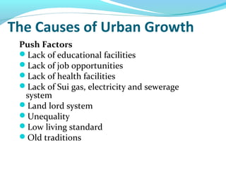 Causes Of Urbanization