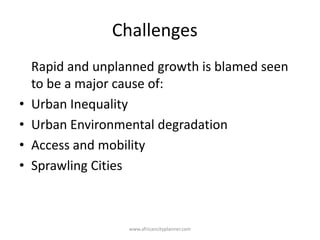 African City Planner: Urbanization 1 | PPTX