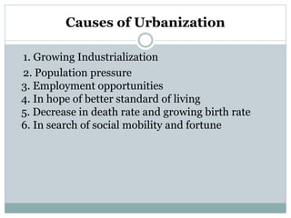 Urbanization and Urbanism | PPTX